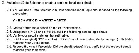 Solved 2 Multiplexerdata Selector To Create A