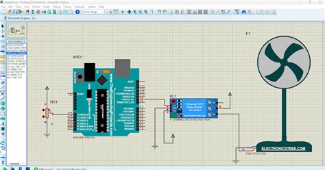 School Project Temperature Controlled Fan Using Arduino In Proteus