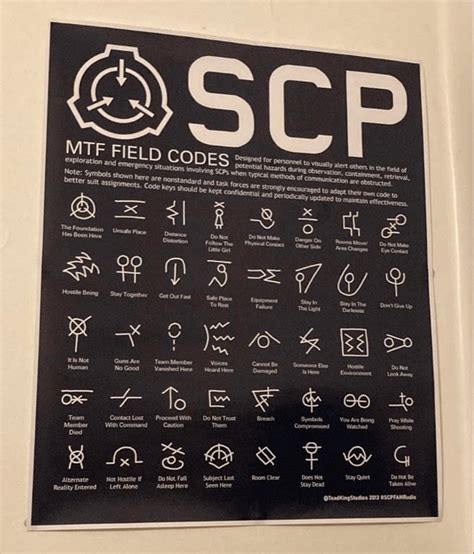 Super Cool Mtf Field Codes Poster Scp
