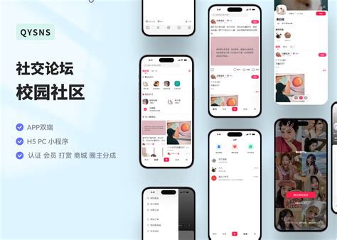 最新校园圈子校园论坛社区（交友、博客、社交、陌生人社交）论坛校园社区系统 论坛小程序社区小程序商城论坛小程序11仿小红书源码qysns