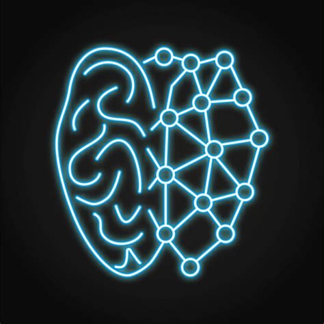 Premium Vector Machine Learning Neon Icon