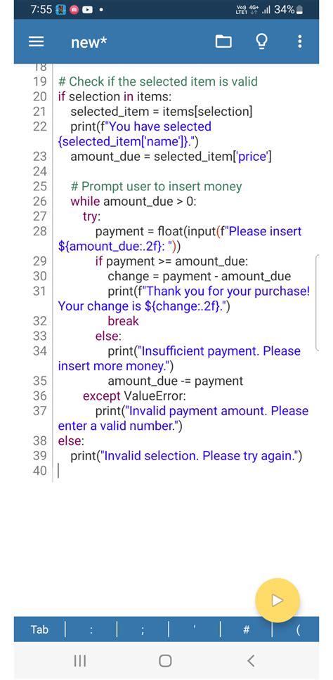 Vending Machine By Using Python Source Code Sellanycode