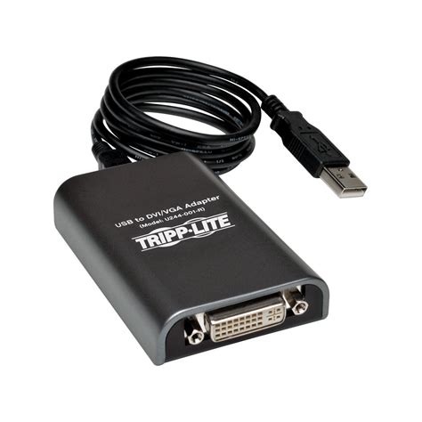 Tripp Lite U244001r 4 Black Usb To Dvi Video Display Adapter
