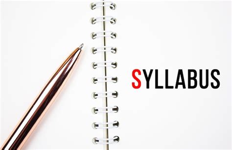 Premium Photo Syllabus Word On A Notebook Notepad Next To A Pen Syllabus Text Concept