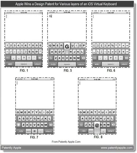 Apple Wins Design Patents For IOS Virtual Keyboard Layers The Original White IPhone More