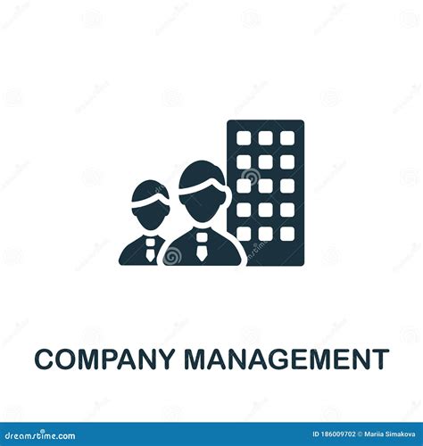 Company Management Icon Monochrome Simple Company Management Icon For