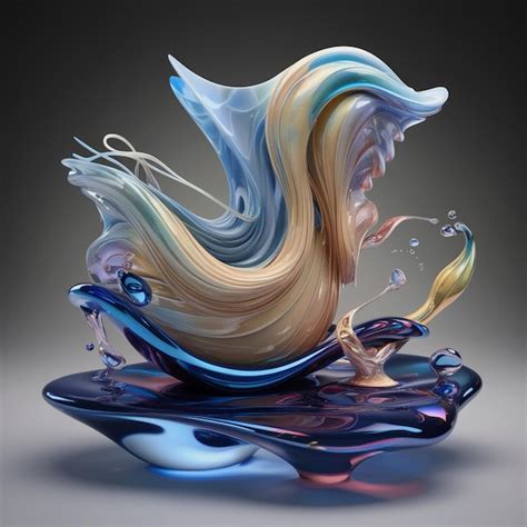 Fluid Object And Realistic Liquid Effects Premium Ai Generated Image