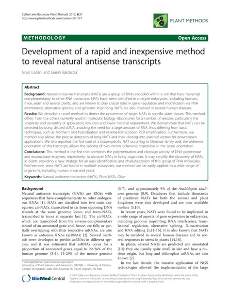 development of a rapid and inexpensive method to reveal natural