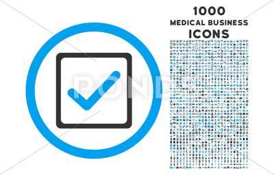 Checkbox Rounded Icon With 1000 Bonus Icons Stock Illustration AD