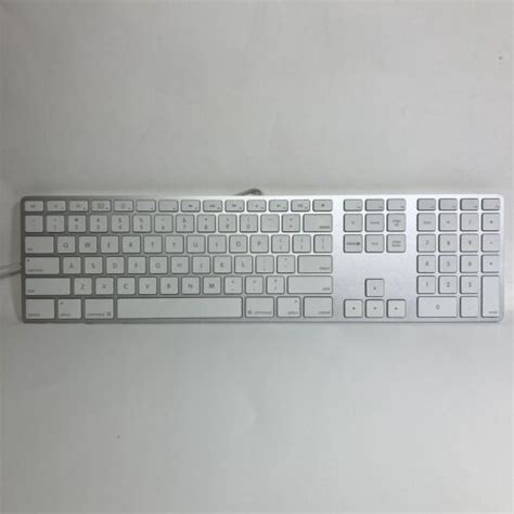 Genuine Apple A1243 Wired Aluminum Keyboard White With Numeric Keypad ...
