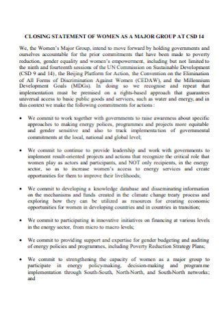 40 FREE Closing Statement Samples To Download