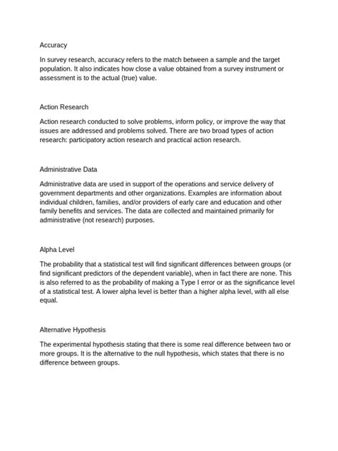 Glossary Research Methdology Pdf Statistics Chi Squared Test