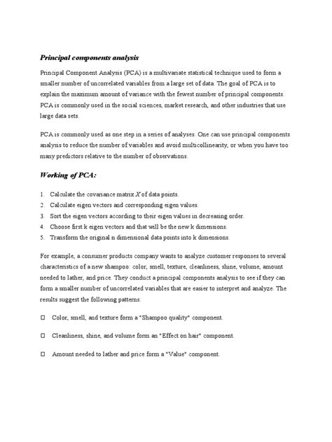 Principle Component Analysis Pdf Principal Component Analysis Eigenvalues And Eigenvectors