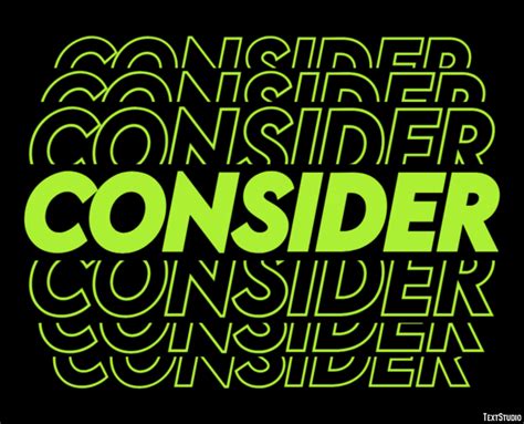 Consider Text Effect And Logo Design Word