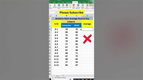 🚀 excel shortcut to calculate average excel exceltips exceltricks