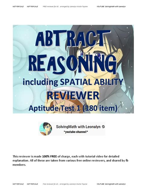 180 Abstract And Spatial Reasoning Reviewer With Tutorial Videos Pdf Reason Abstraction