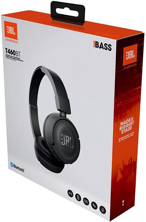 JBL T460BT Extra Bass Wireless On-Ear Headphones with 11 Hours Playtime ...