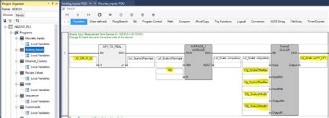 Analog Input Plc Logic Example Standard Automation Automation Ready