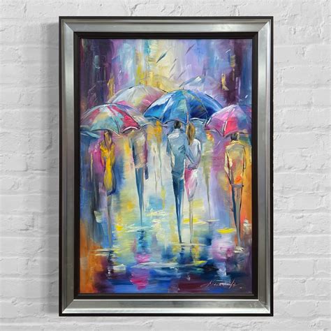 Маслена картина Дъждовен ден