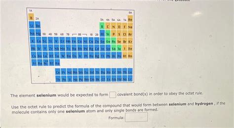 Solved The Element Selenium Would Be Expected To Form Solved The Element Selenium Would Be Expected To Form
