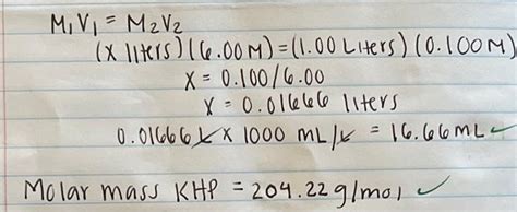 Naoh Standardization How Do I Get Moles Per Trialhow