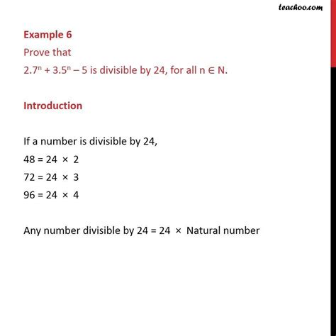 example 6 prove that 2 7n 3 5n 5 is divisible by 24