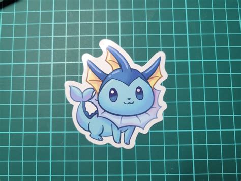 Chibi Eevee Evolution Inspired Waterproof Stickers For Laptop Etsy