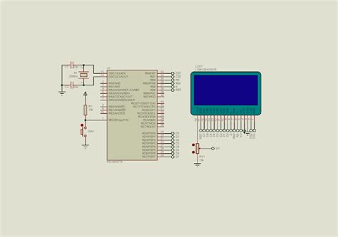 pic16f877 lcd interfacing code in 4bit mode and proteus
