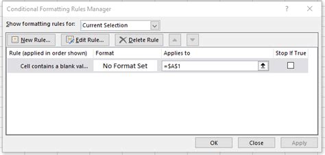Conditional Formatting Overwrites The Format When No Format Is Set
