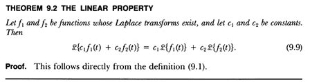 solved theorem 9 2 the linear property let fi and fz be