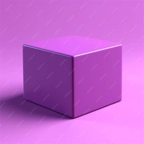 Premium Photo 3d Realistic Violet Cube Generated Ai