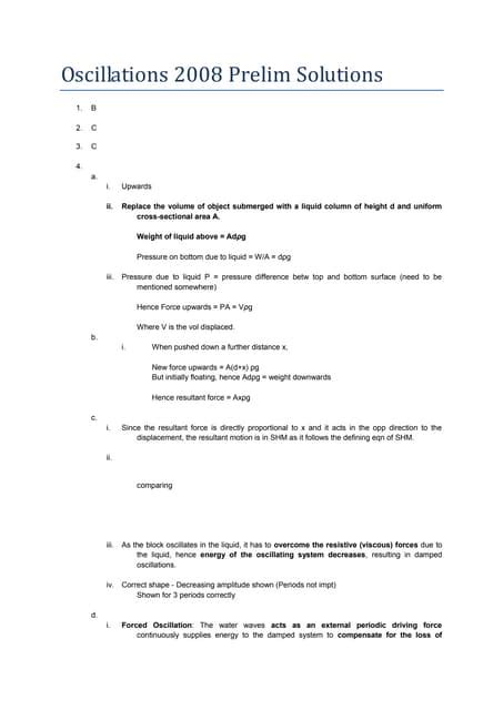Oscillations 2008 Prelim Solutions Pdf