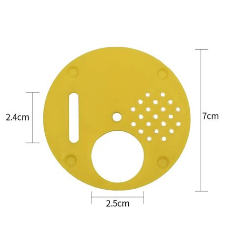 Baduglobal Ro 20 Buc Cutie Pentru Stup De Albine Poarta De Intrare Din Plastic Galben Rotund