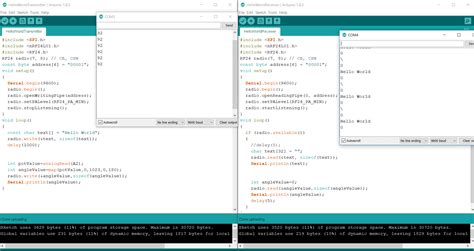 Serial Monitor Not Displaying Correct Angle Values Of Joystick At The Receiver Programming