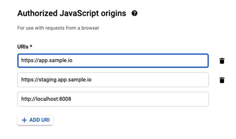 Google API Authentication Not Valid Origin For The Client Stack Overflow