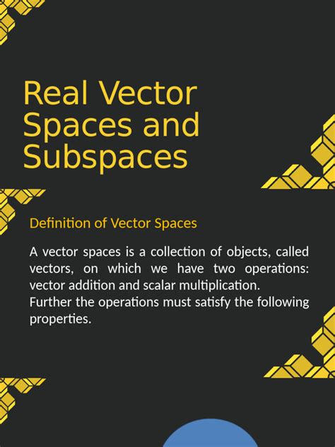 Real Vector Spaces And Subspaces Pdf Linear Subspace Linear Map