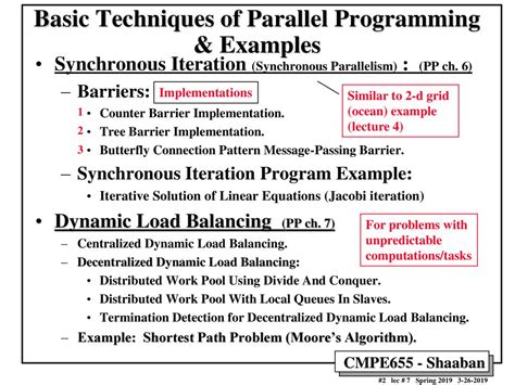 basic techniques of parallel computing programming and examples ppt