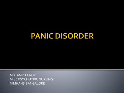Panic Disorder Pptx