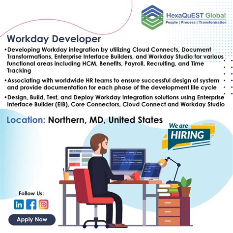Hexaquest Global On Linkedin Workday Developer Location Northern Md Job Duties Developing
