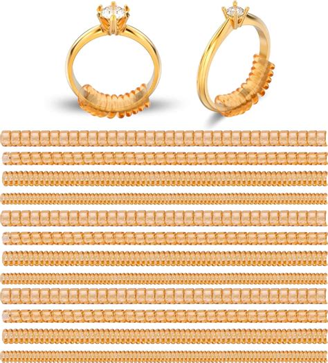 12pcs Plastic Ring Sizers For Loose Rings Invisible Coil Wrap Rings