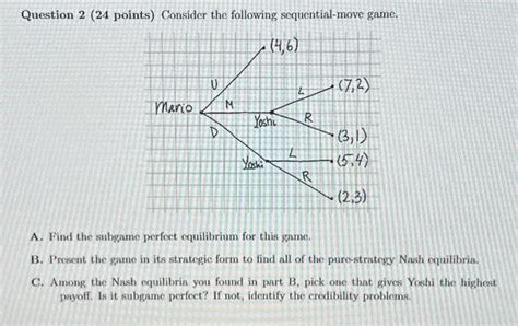 solved question 2 24 points consider the following