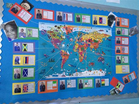 Bulletin Board Map Of The World At Jorja James Blog