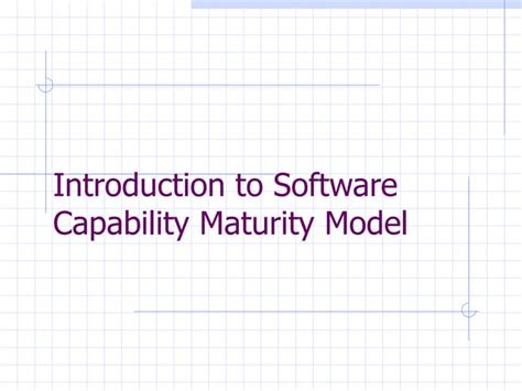 Capability Maturity Model Cmm In Software Engineering Ppt