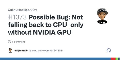 possible bug not falling back to cpu only without nvidia gpu · issue