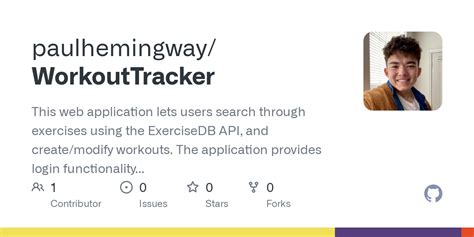 github paulhemingway workouttracker this web application lets users
