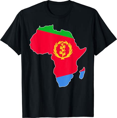 100 Cotton Love Eritrea With Eritrean Flag In Africa Map Eritrea Pride
