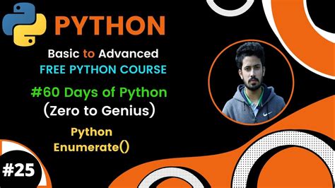 Day 25🐍 60 Days Of Python Enumerate More On Unpacking In Python Youtube