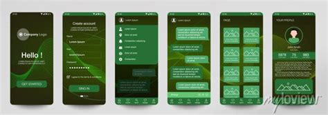 Design Of Mobile App Ui Ux Gui Set Of User Registration Screens Posters For The Wall