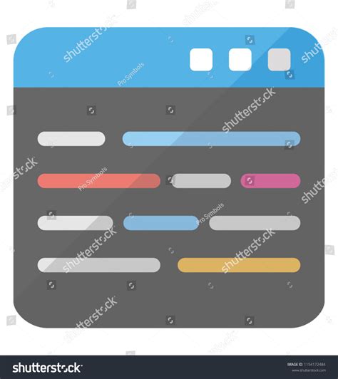 Screen Showing Programming Language Depicting Source Stock Vector