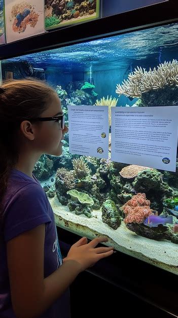 Student Presenting A Marine Biology Project At A Science Fair Premium Ai Generated Image